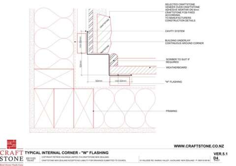 D4-TYPICAL INTERNAL CORNER W FLASHING