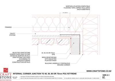D7-INTERNAL CORNER JUNCTION TO 40, 50, 60 OR 70MM POLYSTYRENE