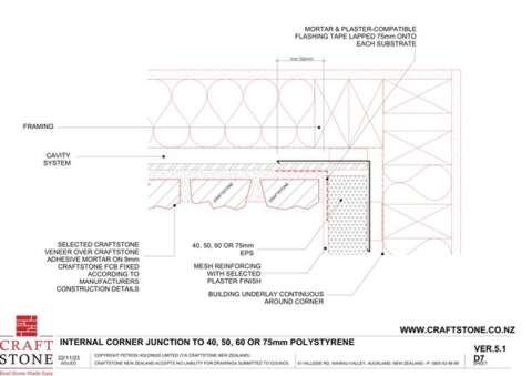 D7-INTERNAL CORNER JUNCTION TO 40, 50, 60 OR 70MM POLYSTYRENE