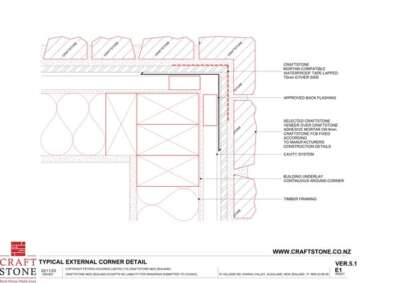 E1-TYPICAL EXTERNAL CORNER DETAIL