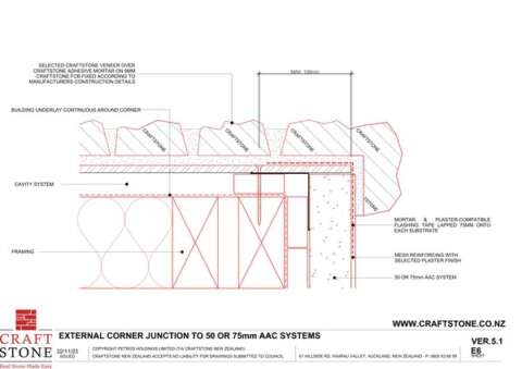 E6-EXTERNAL CORNER JUNCTION TO 50 OR 75 MM AAC SCREWS